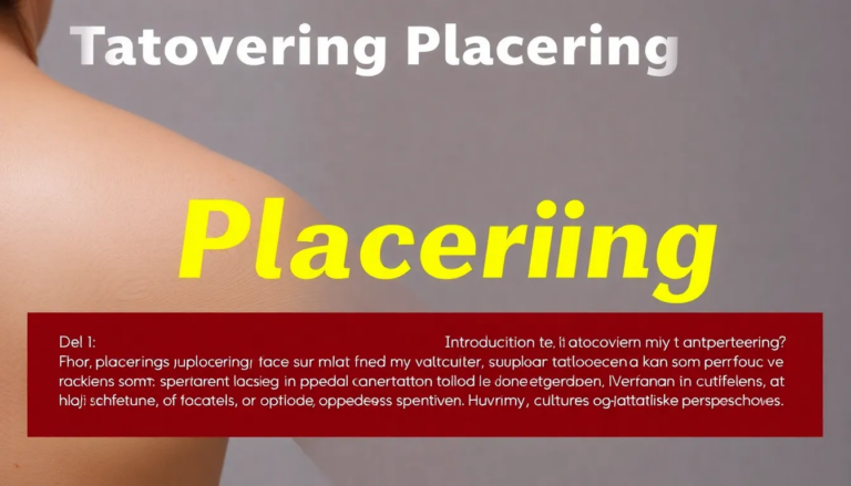 Vælg den Perfekte Tatovering Placering: Tips til Personlige og Kulturelle Overvejelser