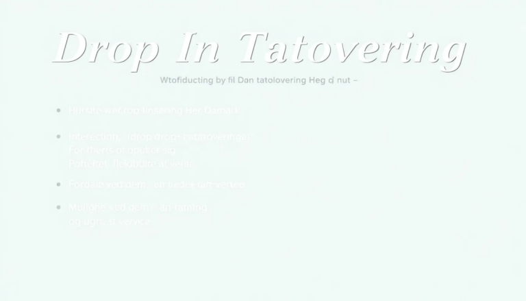 Få Din Drømmetatovering Nu: Guide til Drop In Tatovering i Danmark